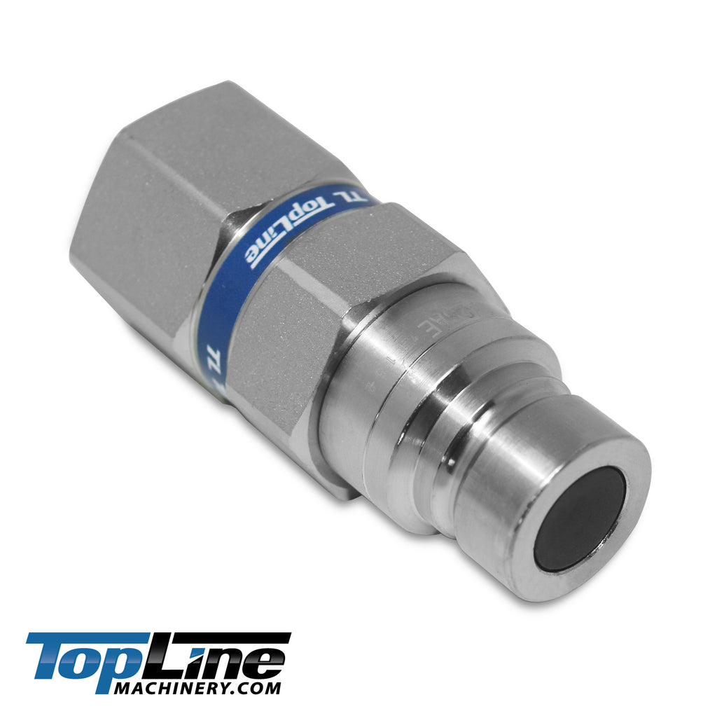 TL51 skid steer Flat Face couplers High Flow large 3/4 body 1" SAE ...