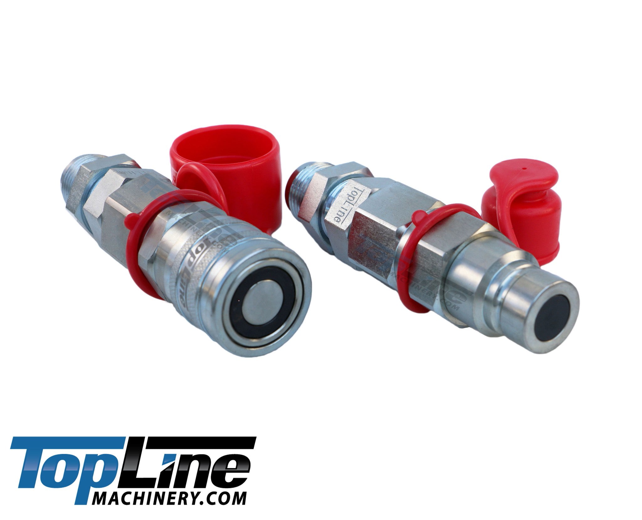 Skid Steer Plate 1/2" Flat Face Hydraulic Quick Couplers (2-Pack ...