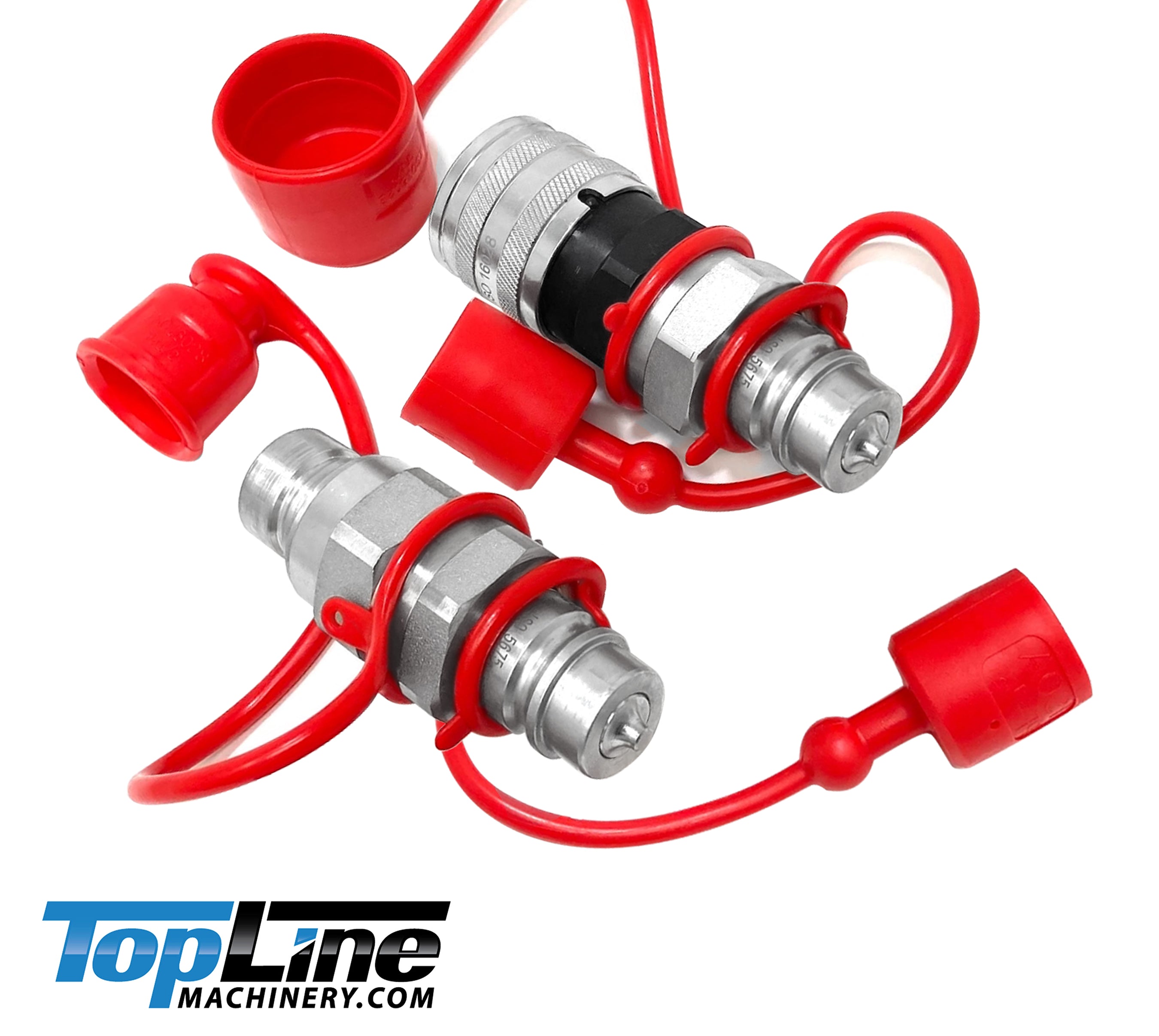 TL46 Flat Face to Ag style Quick Coupler Adapter Set 1/2" body size to ...